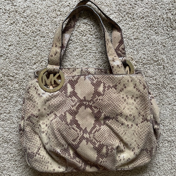 Michael Kors | Bags | Michael Kors Snakeskin Purse | Poshmark